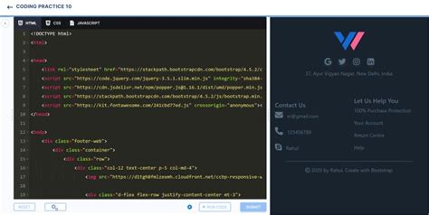 harshit agrawal on LinkedIn: Completed Coding Practice 10 of Responsive Bootstrap at NxtWave ...