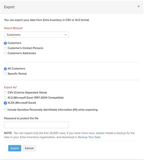 Importing And Exporting Contacts Knowledge Base Zoho Inventory