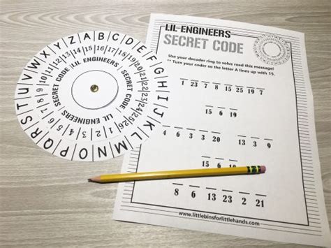 Make Your Own Secret Decoder Ring Little Bins For Little Hands