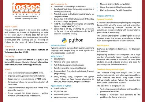 View Brochure Spoken Tutorial Org