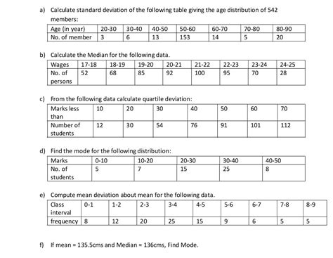 A Calculate Standard Deviation Of The Studyx