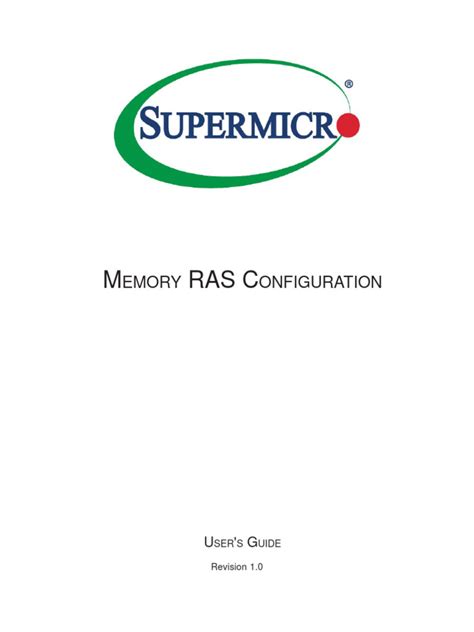 memory ras configuration user guide pdf error detection and