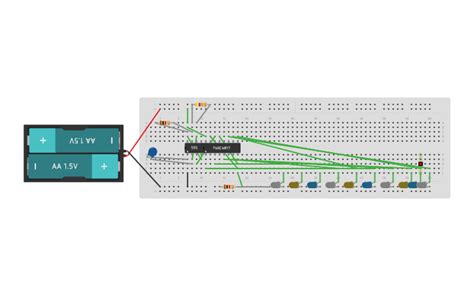 Circuit Design Led Chaser Using 555 Timer Tinkercad