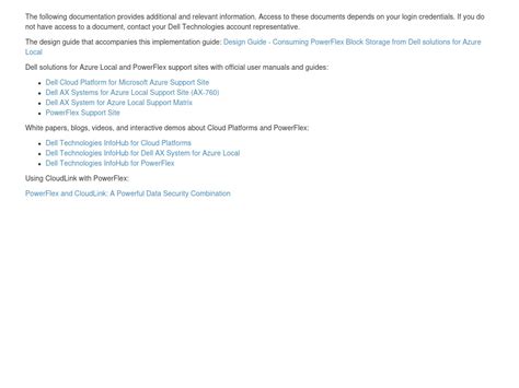 Additional Resources Implementation Guide Consuming Powerflex Block