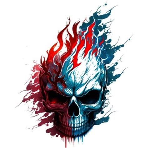 Skull Redandblue By Crazyfilament Download Free Stl Model