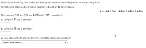 Solved The Exercise Involving Data In This And Subsequent Chegg