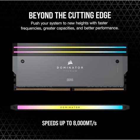 Corsair Dominator Titanium 64gb 2x32gb Ddr5 Rgb Desktop Memory Kit 6000mhz Memory Speed Cl30