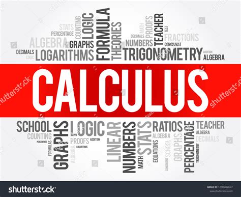 Calculus Word Cloud Collage Education Concept Stock Vector Royalty
