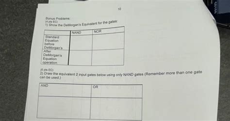 solved bonus problems 4 pts ec 1 show the demorgan s