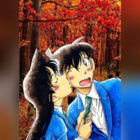 Shinichi Kudo And Ran Mouri The Official Poster Of The Prussian Blue