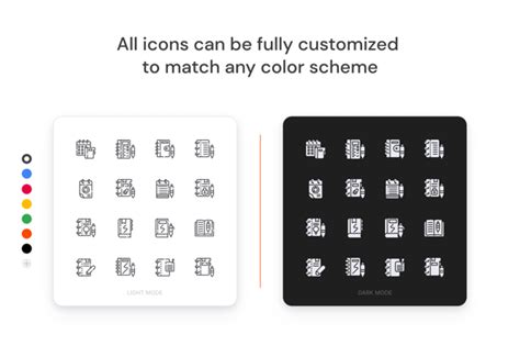 Notebook Icons For Digital Design Icons Ft Notebook And Document Envato