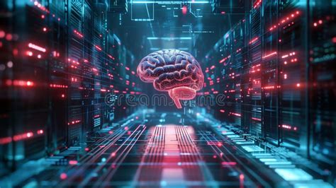 3d Illustration Depicting The Intricate Architecture Of Data Center Technology Stock