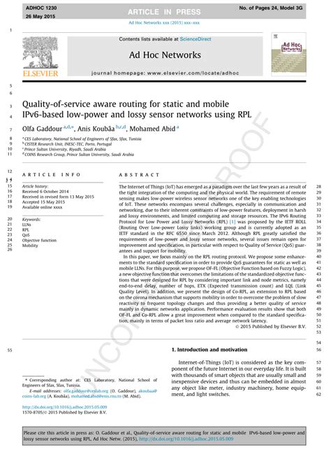 Pdf Quality Of Service Aware Routing For Static And Mobile Ipv6 Based