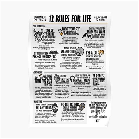 12 Rules For Life Visual Book Jordan B Peterson Poster For Sale By 12 Rules For Life Visual Book Jordan B Peterson Poster For Sale By