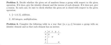 Solved Problem Decide Whether The Given Set Of Numbers Chegg Com