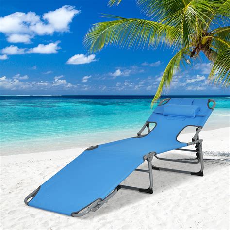 Inflatable Kayak Goplus Folding Chaise Lounge Beach Chair Face Down