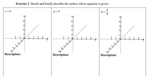 Solved Exercise 2 Sketch And Briefly Describe The Surface Chegg Com