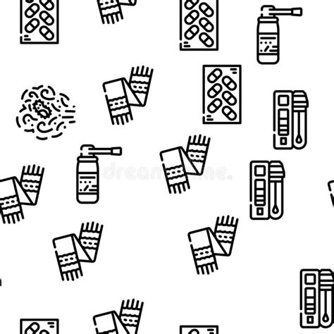 Flu Disease Treatment Vector Seamless Pattern Stock Vector Illustration Of Questionnaire