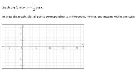 solved graph the function y 1 2 cos x to draw the graph