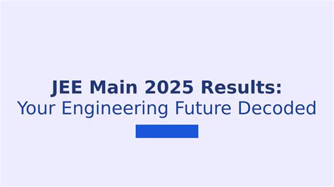 JEE Main 2025 Results Your Gateway To Top Engineering Colleges