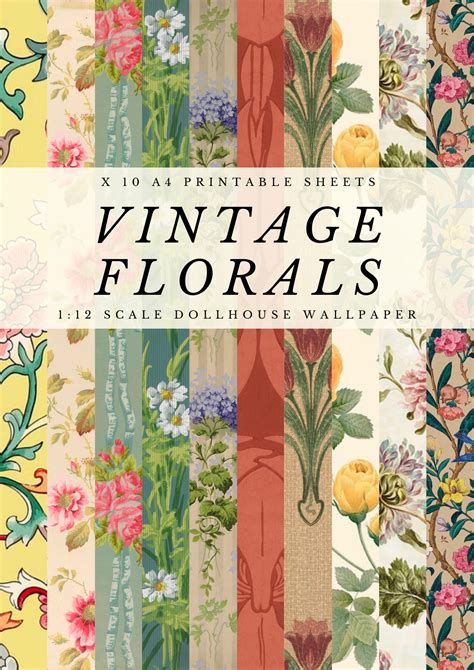 Vintage 1970s Dollhouse Furniture Floral Fabric Wood Design Made I
