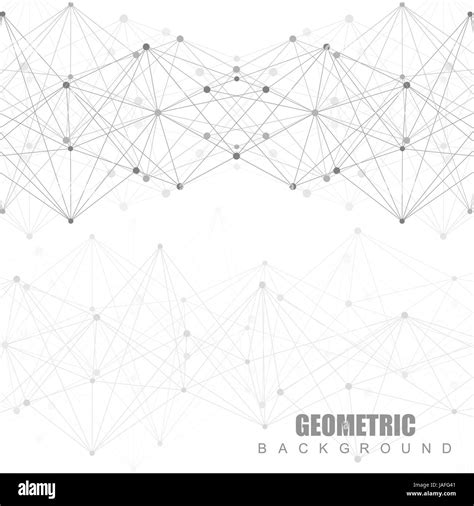 Geometric Abstract Background With Connected Line And Dots Structure