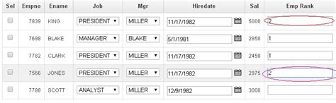 Check The Value In Manual Tabular Report Using Javascript Oracle Forums
