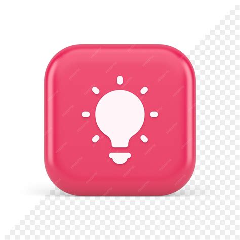 Premium Psd Light Bulb Illuminated Innovation Idea Button