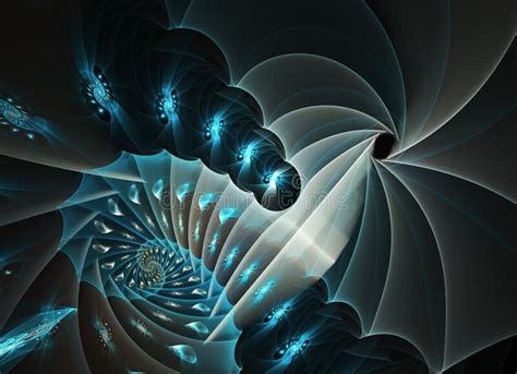 Abstract Color Dynamic Textured Background With Lighting Effect Fractal Spiral Fractal Art