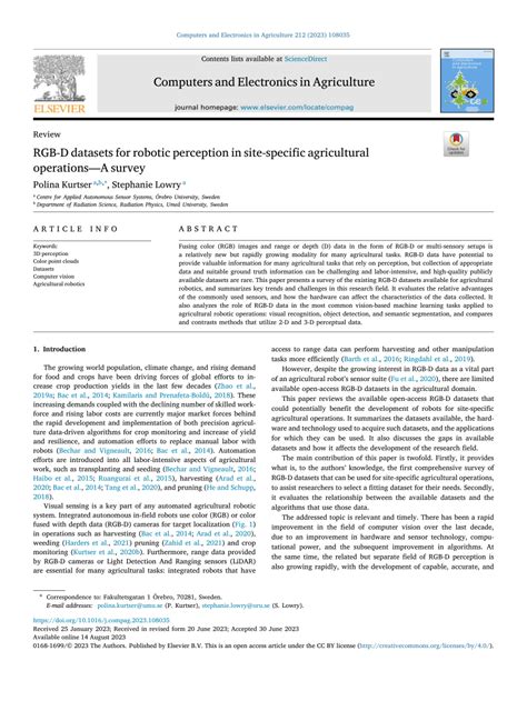 pdf rgb d datasets for robotic perception in site specific