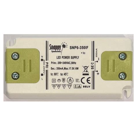 Snappy Led Driver 0 6w 175v 350ma Scanlys
