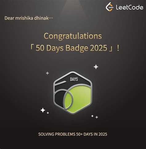 Leetcode Coding Dsa Milestone Keepgrinding Neversettle Mrishika