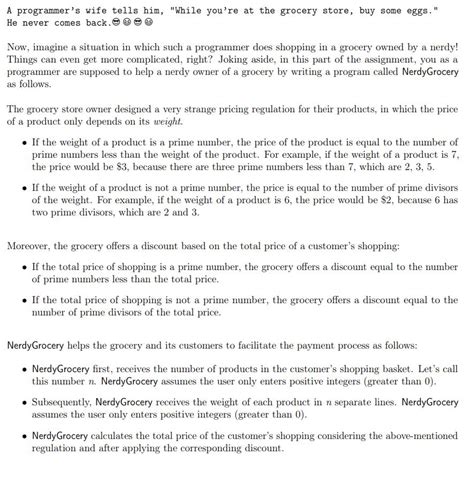 Solved A Programmers Wife Tells Him While You Solutioninn