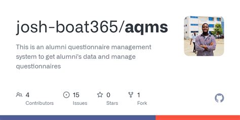 GitHub Josh Boat Aqms This Is An Alumni Questionnaire Management System To Get Alumni S