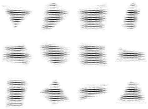 Halftone Star Pattern Reprographic Technique Vector Image