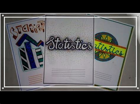 Statistics Project Cover Page Design Statistics Project Heading Designs