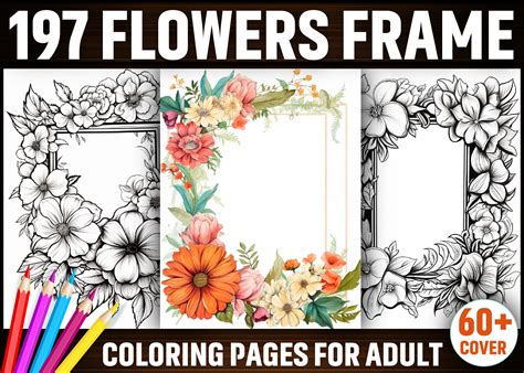 Flower Frame Coloring Pages