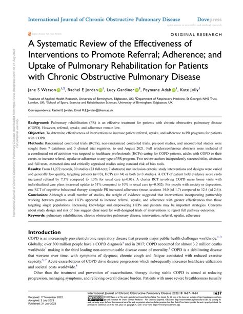 Pdf A Systematic Review Of The Effectiveness Of Interventions To Promote Referral Adherence