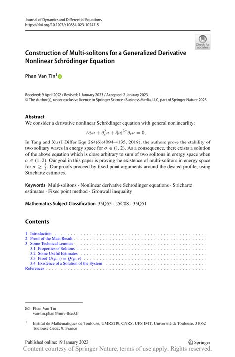 Construction Of Multi Solitons For A Generalized Derivative Nonlinear