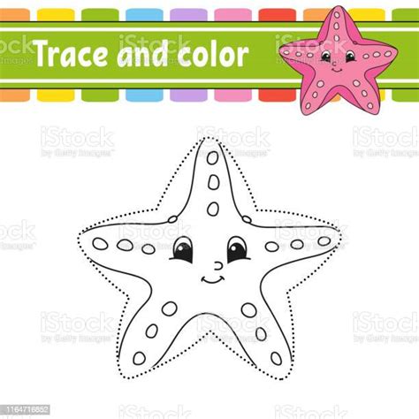 추적 및 색상 필기 연습 교육 개발 워크 시트 활동 페이지 유아 및 미취학 아동을위한 게임 격리된 벡터 그림입니다 만화 스타일입니다 교실에 대한 스톡 벡터 아트 및 기타