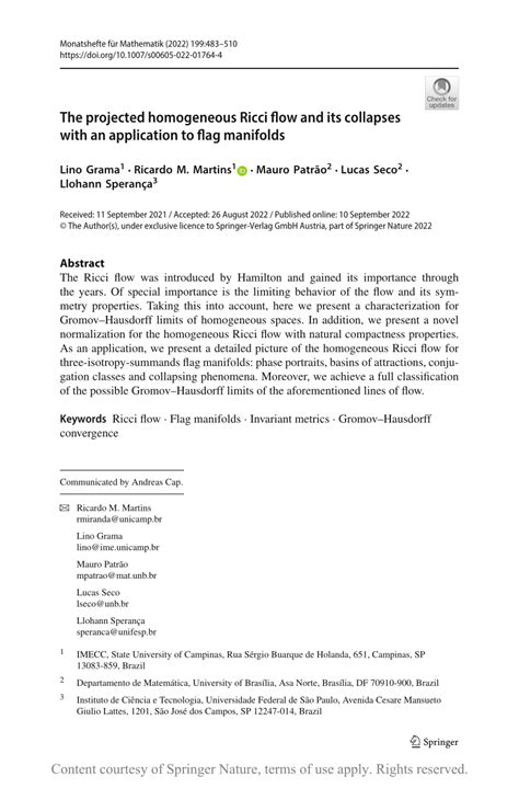 The Projected Homogeneous Ricci Flow And Its Collapses With An