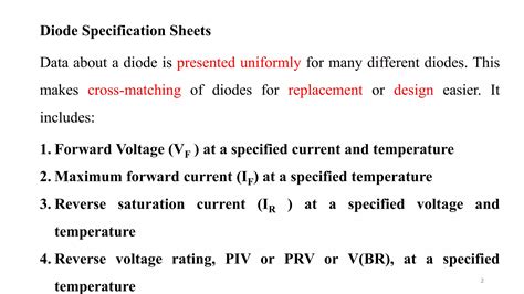 Data Sheet Of Diode Pptx Free Download
