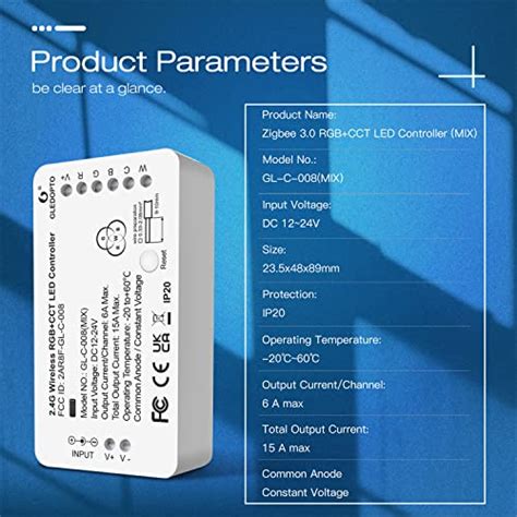 Gledopto Zigbee 3 0 Led Strip Controller Rgb Cct Mix Dimmable Compatible With Smartthings Amazon