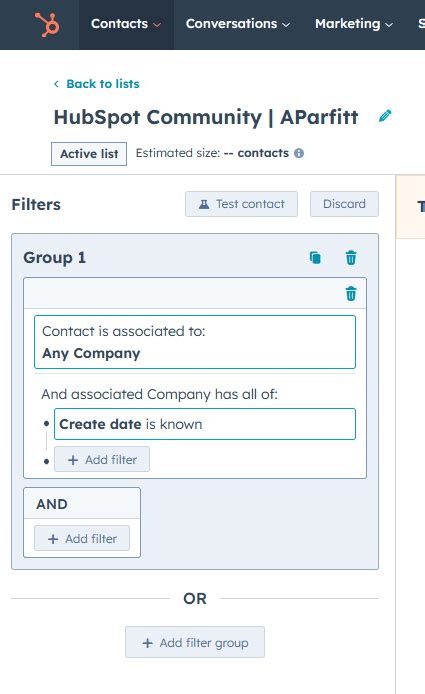 Solved Hubspot Community Create A List Of Contacts Without An