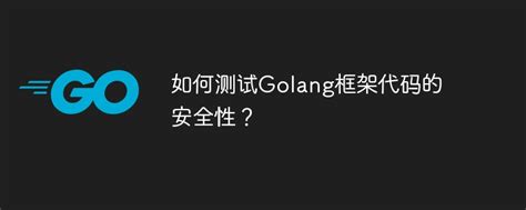 如何测试golang框架代码的安全性？ 叮当号