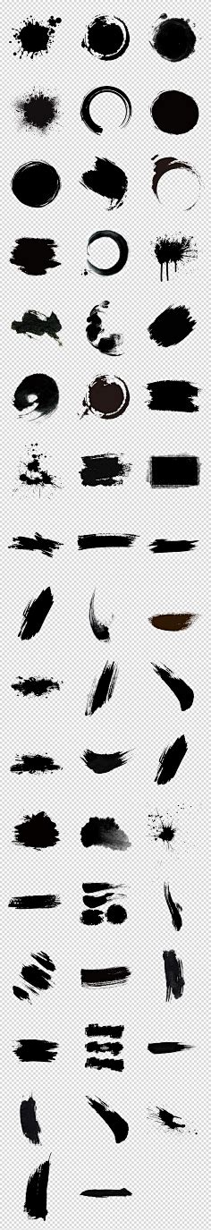 墨 花瓣网 陪你做生活的设计师 墨笔触古典风格古风毛笔素材