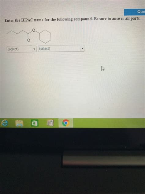 Solved Enter the IUPAC name for the following compound. | Chegg.com