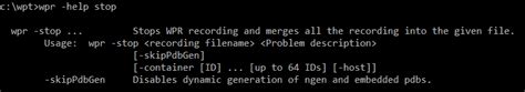 wpr start and stop commands performance and diagnostics