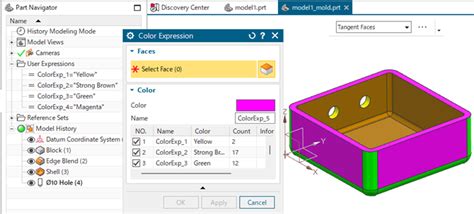 expression control for assign feature color