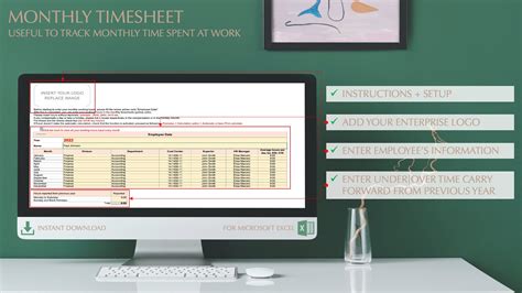 Employee Monthly Timesheet Excel Template Time Spent Excel Tool Vba Overtime Compensation Public